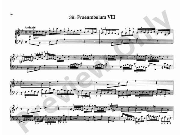 Bach: Notebook for Wilhelm Friedemann Bach: 39. Praeambulum VIII Part ...