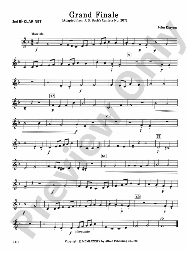Grand Finale: 2nd B-flat Clarinet: 2nd B-flat Clarinet Part - Digital ...