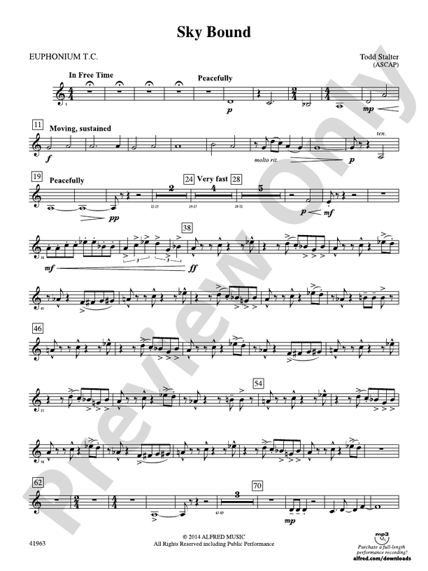 Sky Bound: Baritone T.C.: Baritone T.C. Part - Digital Sheet Music Download