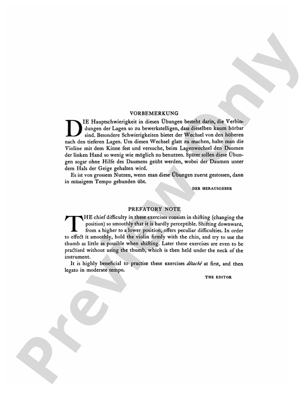 Sevcík: Shifting the Position and Preparatory Scale Studies for Violin ...