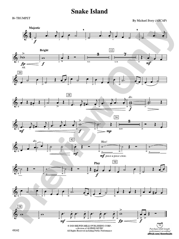 Snake Island: 1st B-flat Trumpet: 1st B-flat Trumpet Part - Digital ...