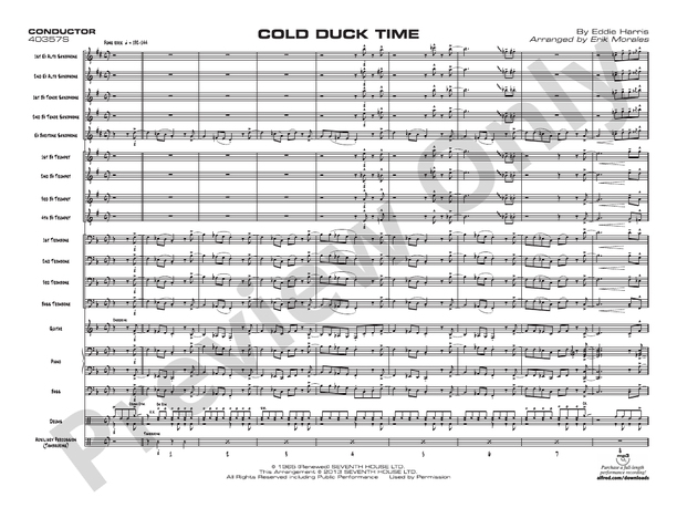 Cold Duck Time: Score: Jazz Ensemble Score - Digital Sheet Music Download