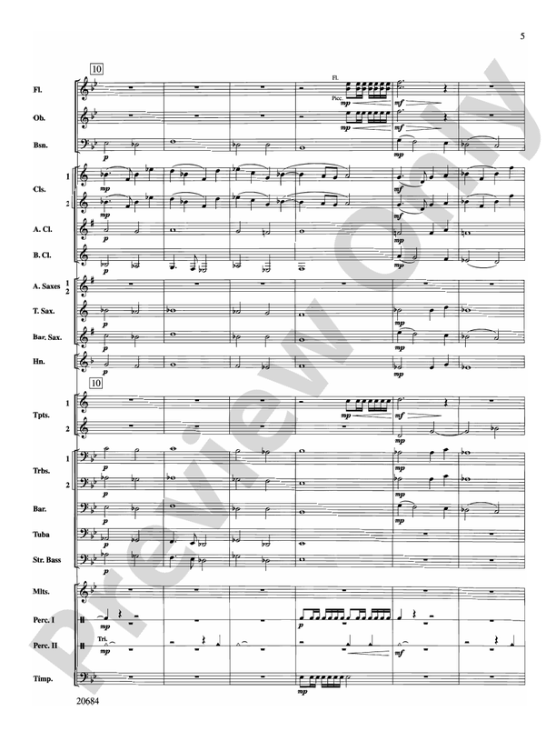 Flourish & Festivity: Concert Band Conductor Score & Parts: Douglas ...