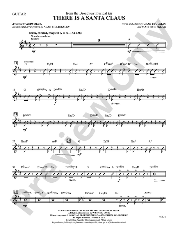 There Is a Santa Claus: Guitar: Guitar Part - Digital Sheet Music Download