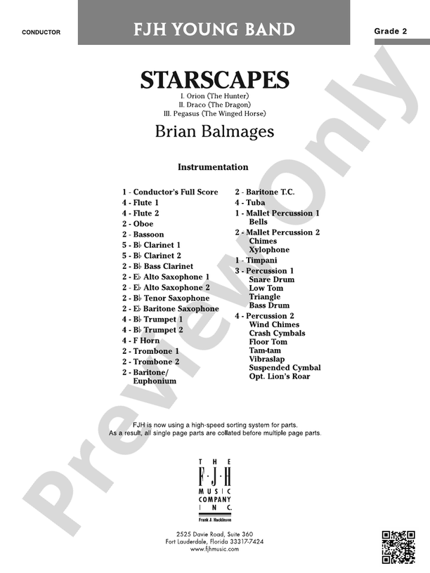 Starscapes: Score: Concert Band Score: Brian Balmages - Digital Sheet Music Download