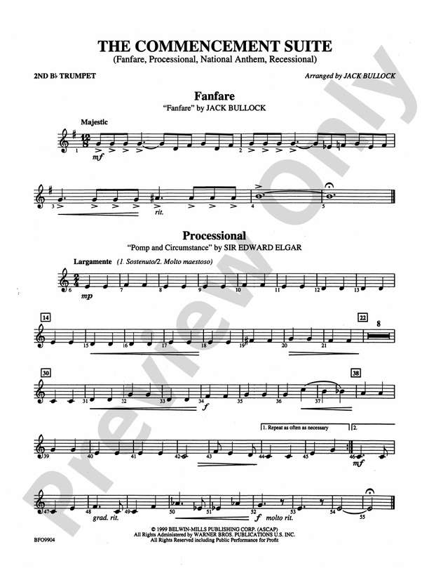 Commencement Suite: 2nd B-flat Trumpet: 2nd B-flat Trumpet Part ...