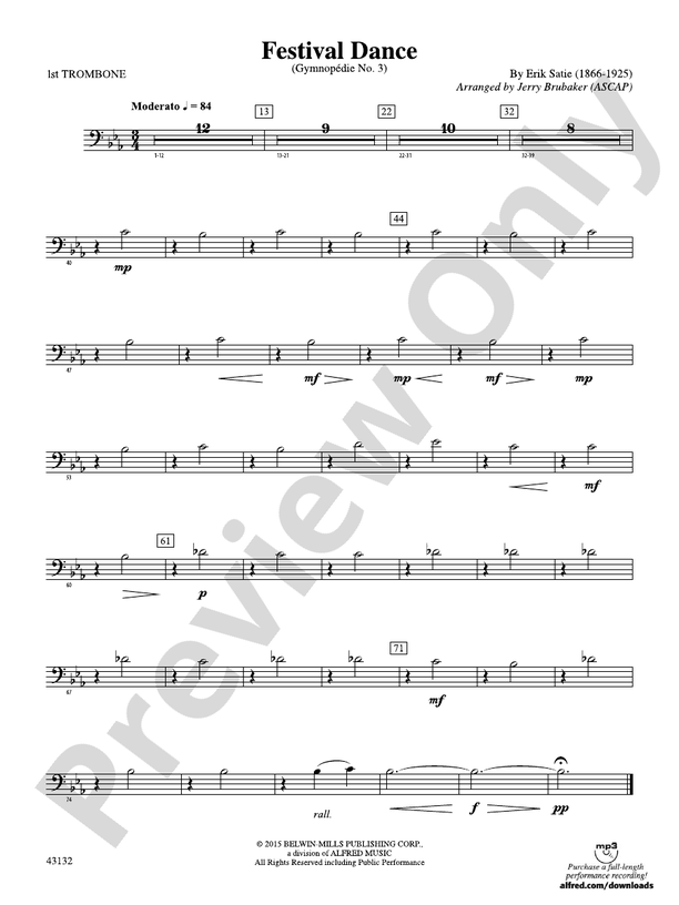 Festival Dance: 1st Trombone: 1st Trombone Part - Digital Sheet Music Download
