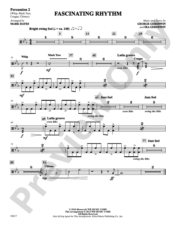 Fascinating Rhythm: 2nd Percussion: 2nd Percussion Part - Digital Sheet ...