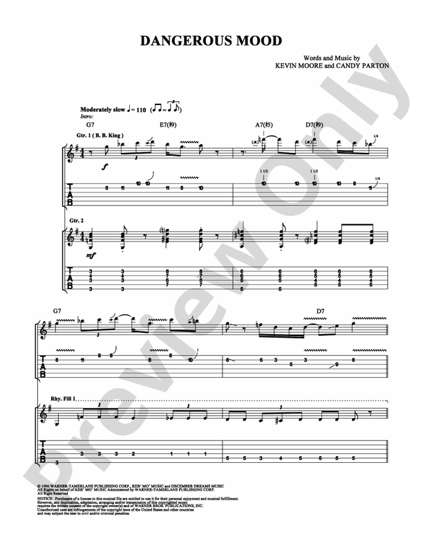 Dangerous Mood: Guitar TAB: B.B. King - Digital Sheet Music Download