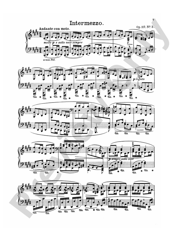 Brahms: Three Intermezzi, Op. 117: Intermezzo, Op. 117, No. 3 Part ...