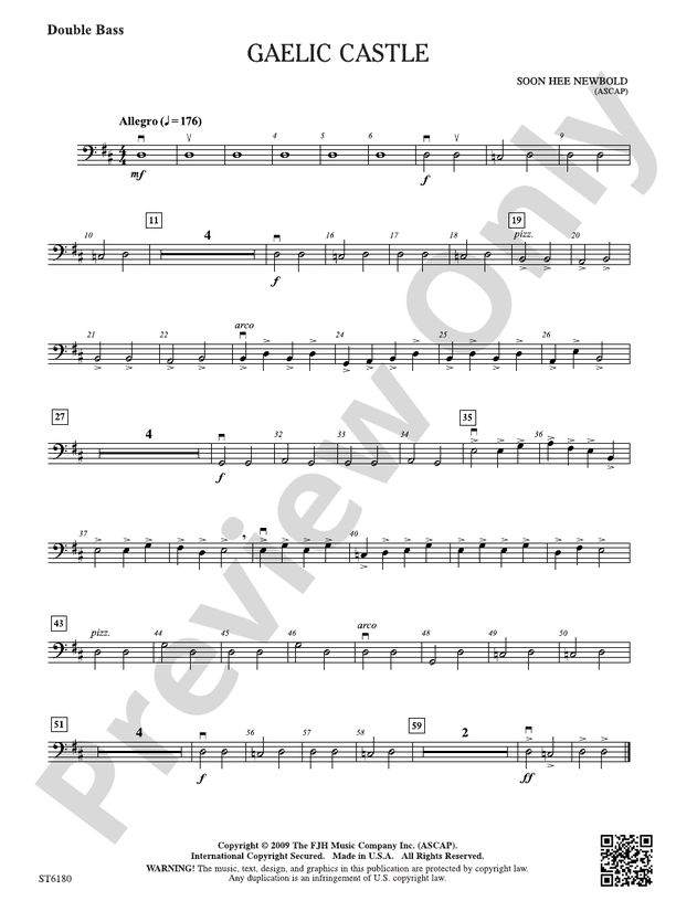 Gaelic Castle: Double Bass: Double Bass Part: Soon Hee Newbold ...