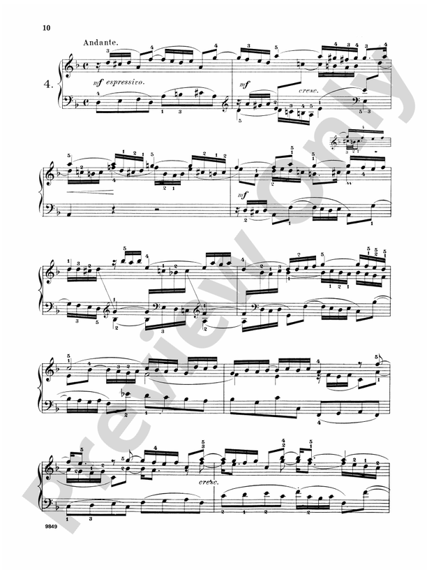 Bach: Three-Part Inventions (Ed. Mason): 4. Three-Part Invention Part ...