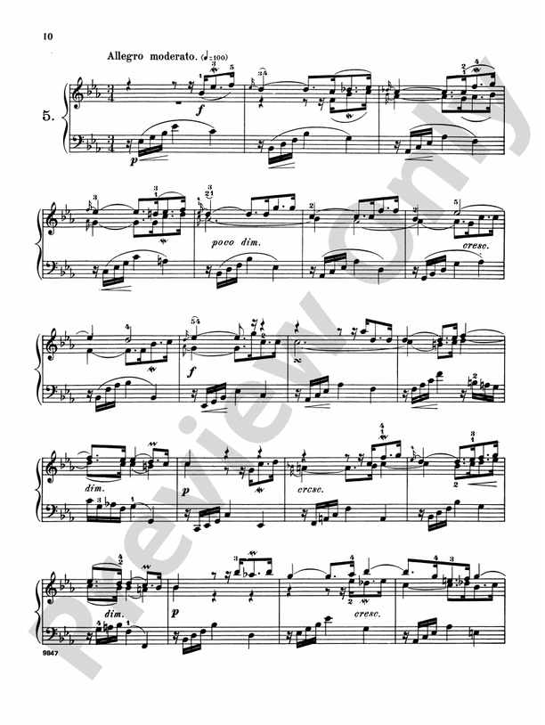 Bach: Fifteen Three-Part Inventions (Ed. Carl Czerny): 5. Three-Part Invention Part - Digital ...