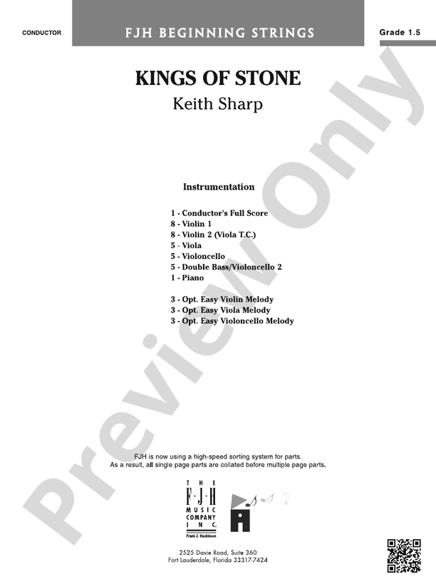 Kings of Stone: Score: String Orchestra Score: Keith Sharp - Digital ...