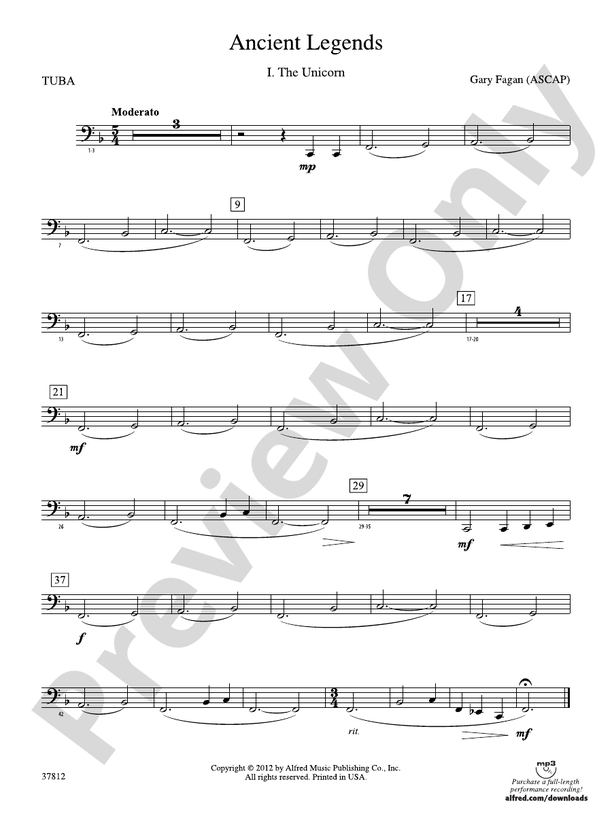 Ancient Legends: Tuba: Tuba Part - Digital Sheet Music Download