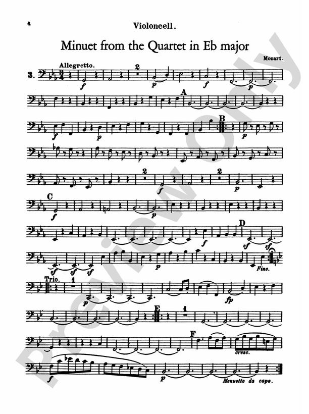 Album of Easy String Quartets, Volume I (Pieces by Bach, Haydn, Mozart ...