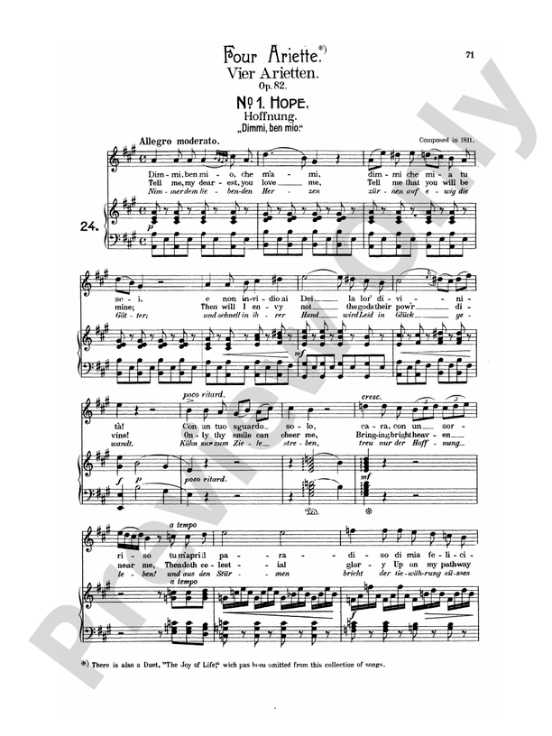 Beethoven: Songs (Complete)-- 66 songs, mostly for Medium Voice (German ...