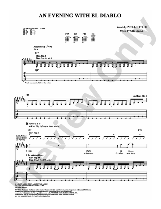 An Evening with El Diablo: Guitar TAB: Chevelle - Digital Sheet Music ...
