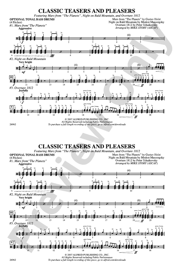 Classic Teasers and Pleasers: Tonal Bass Drum: Tonal Bass Drum Part ...