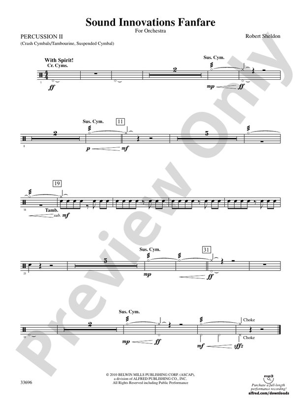 Sound Innovations Fanfare: 2nd Percussion: 2nd Percussion Part - Digital Sheet Music Download