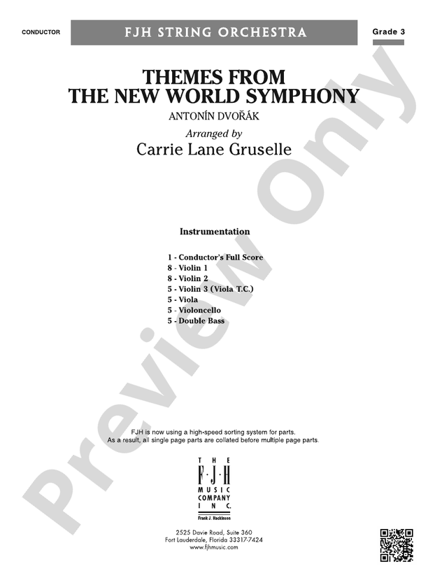 Themes from the New World Symphony: String Orchestra Conductor Score ...