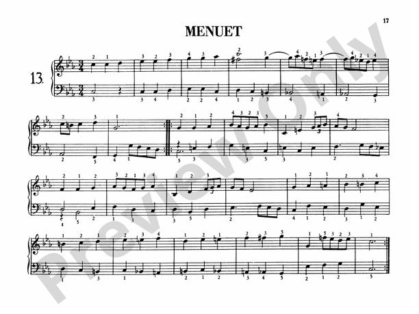 Bach: The First Bach Book (Fing. Alexander Lipsky): 13. Menuet, in C ...