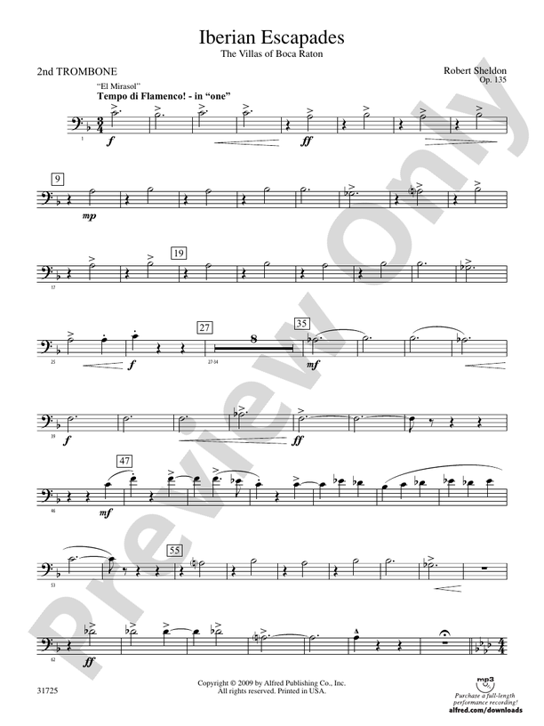 Iberian Escapades: 2nd Trombone: 2nd Trombone Part - Digital Sheet Music Download