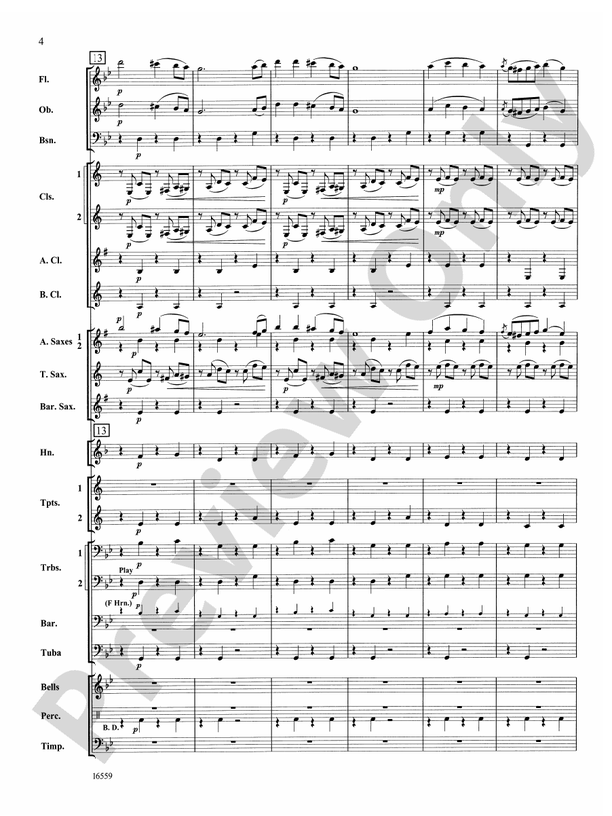 March Slav: Score: Concert Band Score - Digital Sheet Music Download