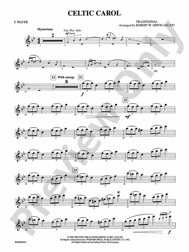 Celtic Carol: Flute: Flute Part - Digital Sheet Music Download