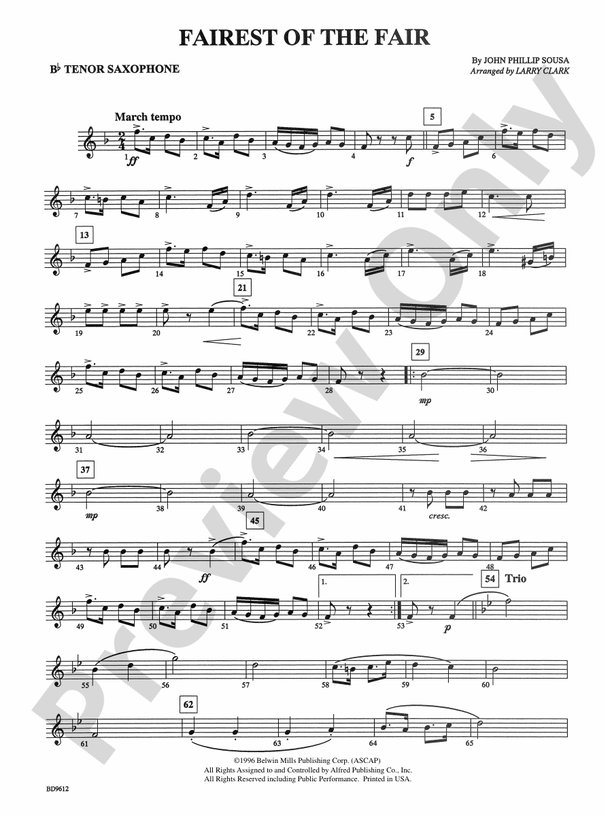 The Fairest of the Fair: B-flat Tenor Saxophone: B-flat Tenor Saxophone ...