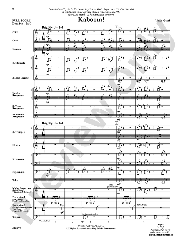 Kaboom!: Score: Concert Band Score - Digital Sheet Music Download
