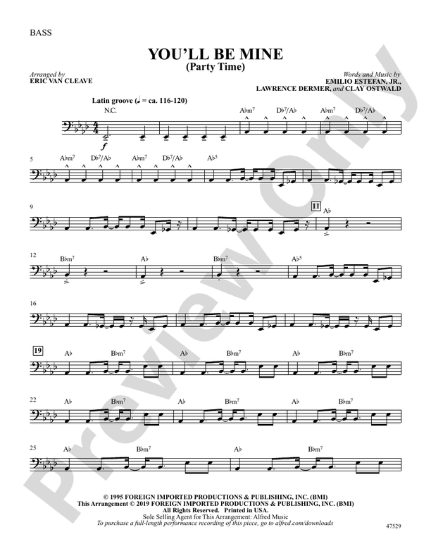 You'll Be Mine: String Bass: String Bass Part - Digital Sheet Music ...