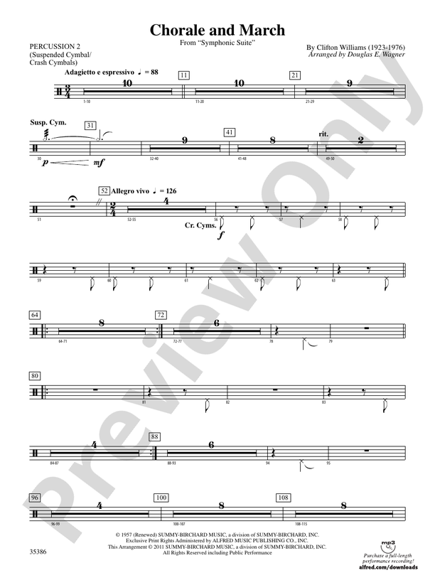 Chorale and March: 2nd Percussion: 2nd Percussion Part - Digital Sheet Music Download