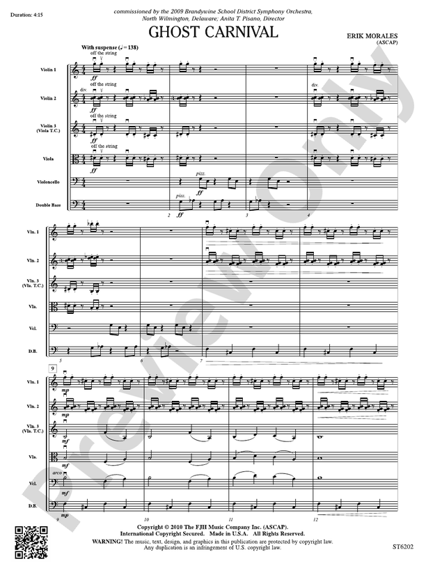 Ghost Carnival: Score: : Erik Morales - Digital Sheet Music Download