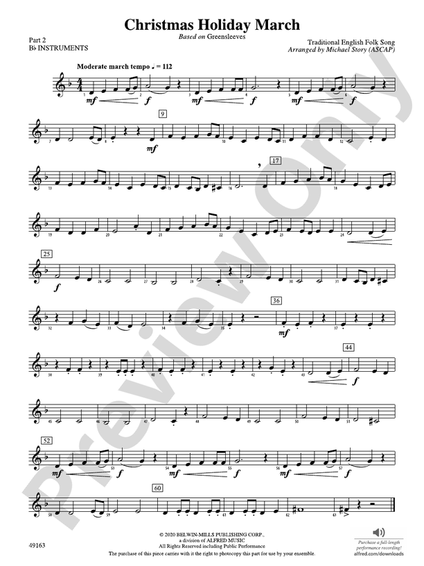 Christmas Holiday March: Part 2 - B-flat Instruments: Part 2 - B-flat ...