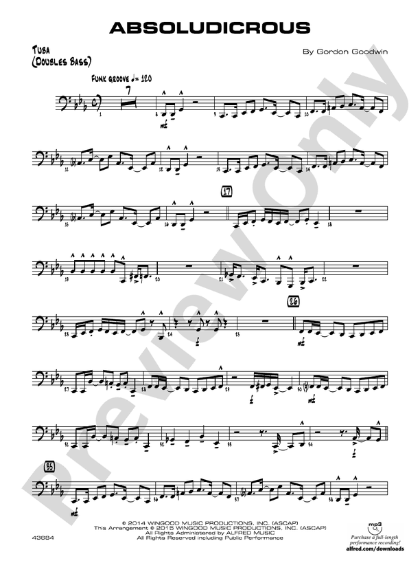 Absoludicrous: Tuba: Tuba Part - Digital Sheet Music Download