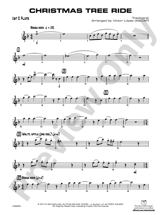Christmas Tree Ride: Flute: Flute Part - Digital Sheet Music Download