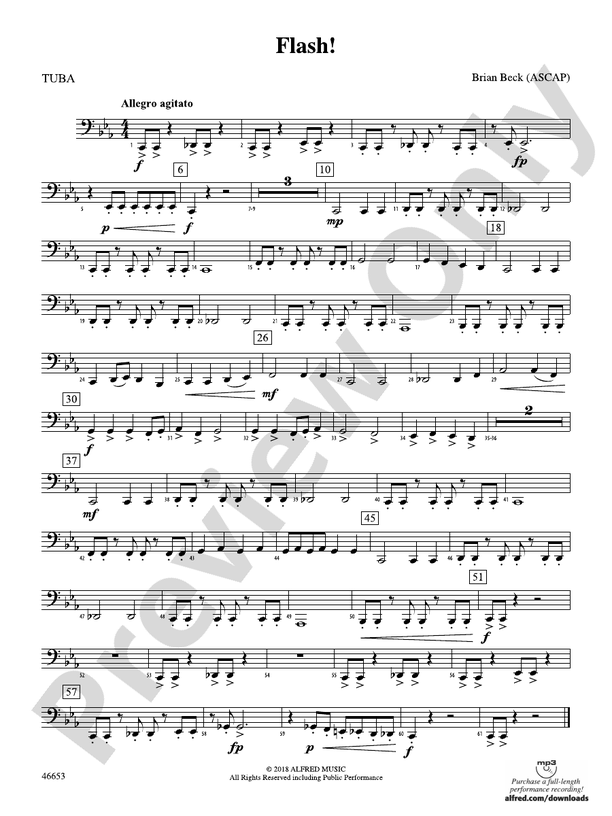 Flash!: Tuba: Tuba Part - Digital Sheet Music Download