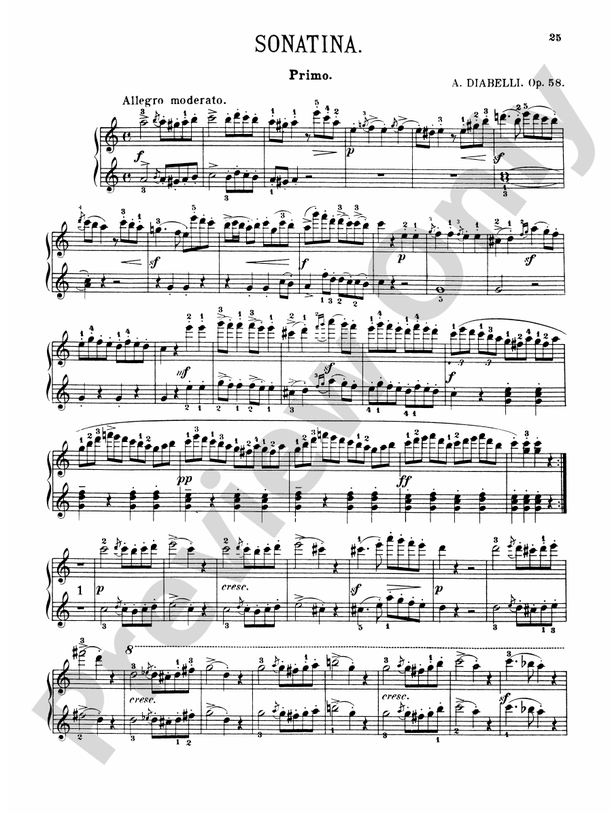 Diabelli: Sonatinas, Op. 24, 54, 58, 60: Sonatina, Op. 58 Part ...