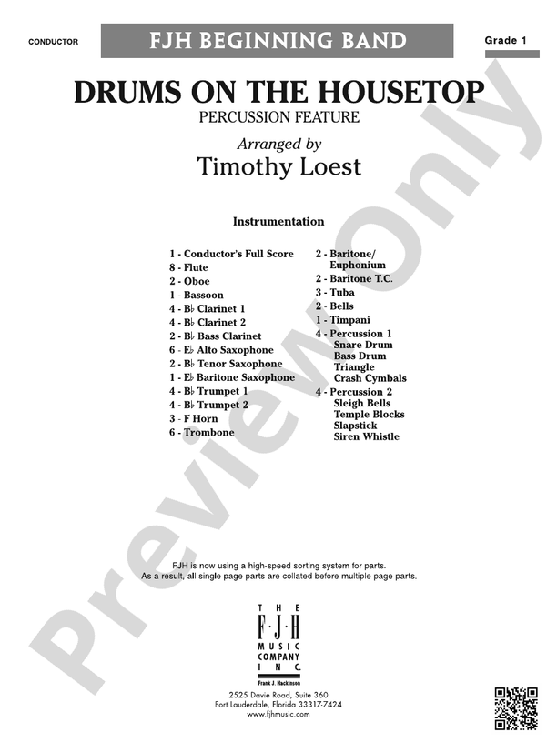 Drums on the Housetop: Score: : Benjamin R. Hanby - Digital Sheet Music ...