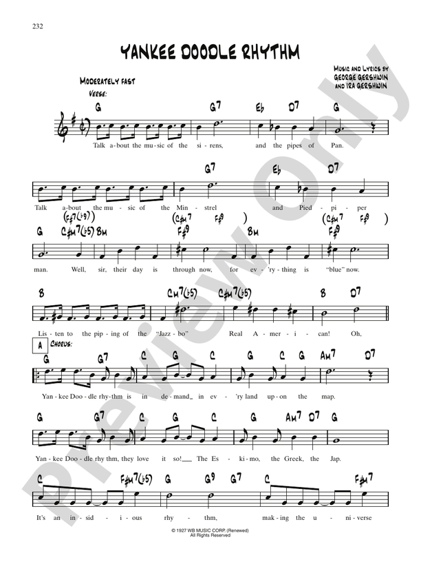 Yankee Doodle Rhythm: Guitar: George Gershwin - Digital Sheet Music ...