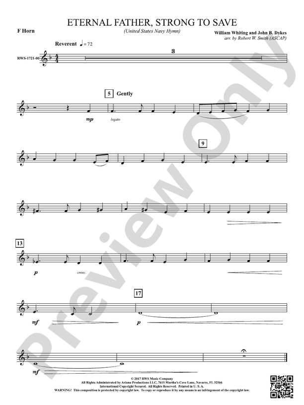 Eternal Father, Strong to Save - United States Navy Hymn: 1st F Horn ...