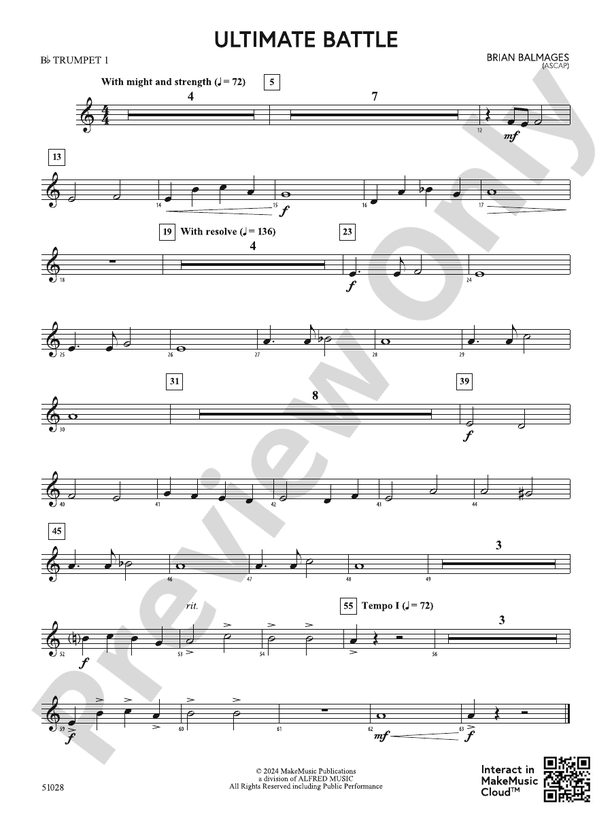 Ultimate Battle: 1st B-flat Trumpet: 1st B-flat Trumpet Part - Digital ...