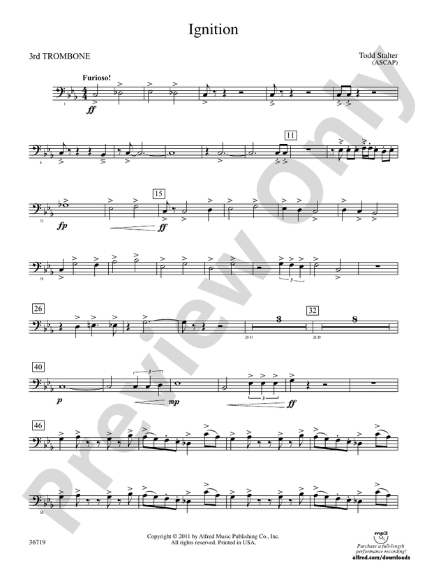 Ignition: 3rd Trombone: 3rd Trombone Part - Digital Sheet Music Download