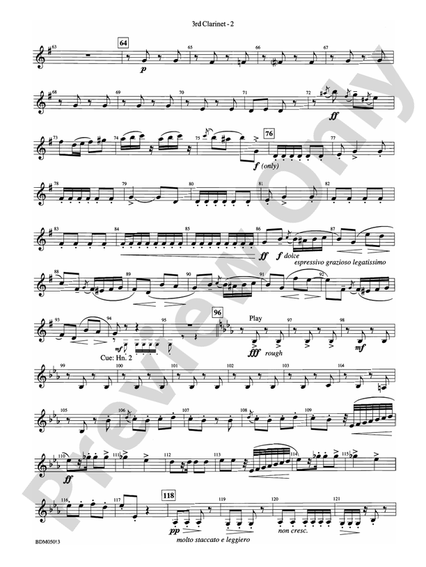 Pineapple Poll (Suite from the Ballet): 3rd B-flat Clarinet: 3rd B-flat Clarinet Part - Digital ...