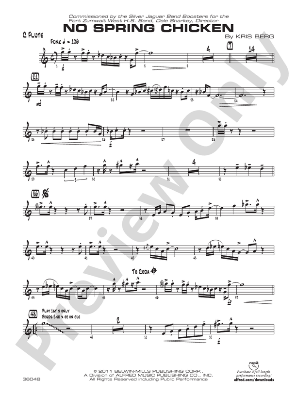 No Spring Chicken: Flute: Flute Part - Digital Sheet Music Download