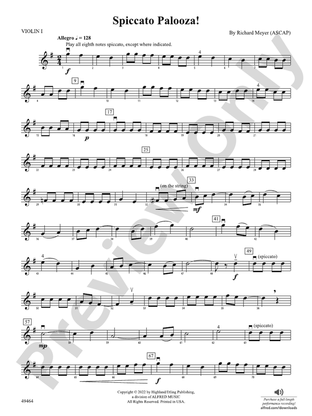 Spiccato Palooza!: 1st Violin: 1st Violin Part - Digital Sheet Music ...