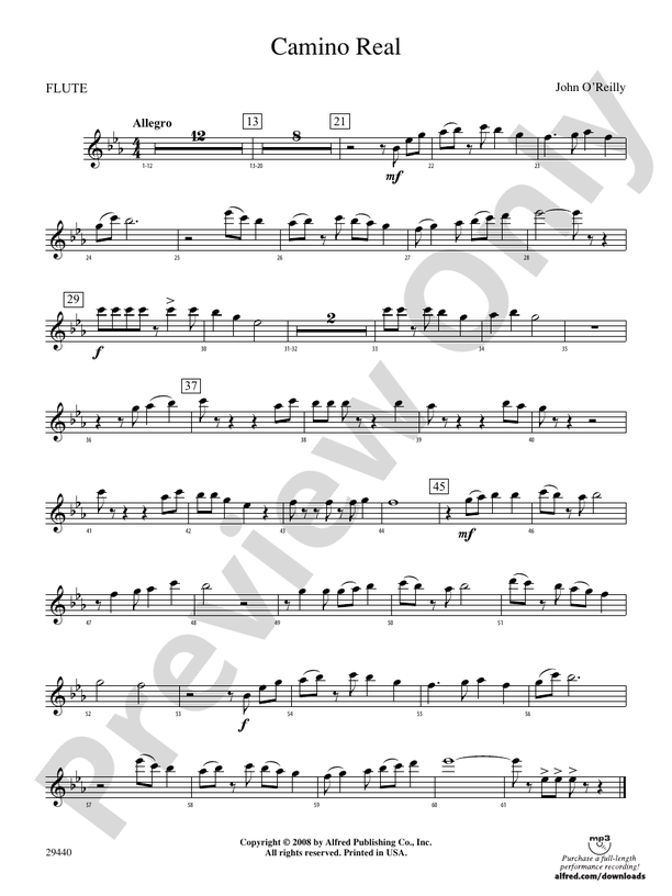 Camino Real: Flute: Flute Part - Digital Sheet Music Download