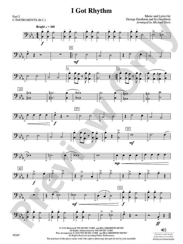 I Got Rhythm: Part 2 - C Instruments (B.C.): Part 2 - C Instruments (B ...