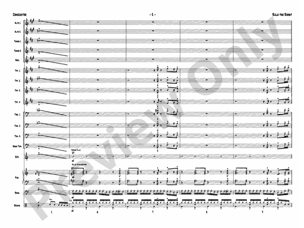 Rule the Roost: Jazz Ensemble Conductor Score & Parts: Kris Berg - Digital Sheet Music Download